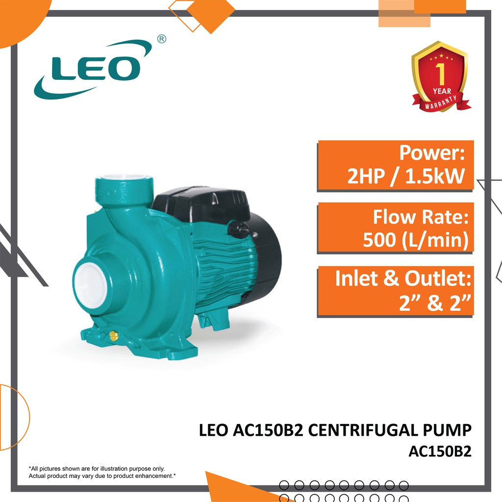LEO AC150B2 HIGH FLOW CENTRIFUGAL PUMP (1.5kW/2HP) | Shopee Malaysia