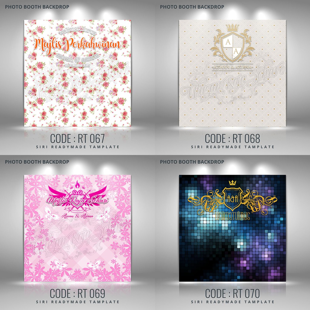 Photobooth Backdrop / Backdrop Tarpaulin Saiz 5x5ft, 6x6ft, 7x7ft ...