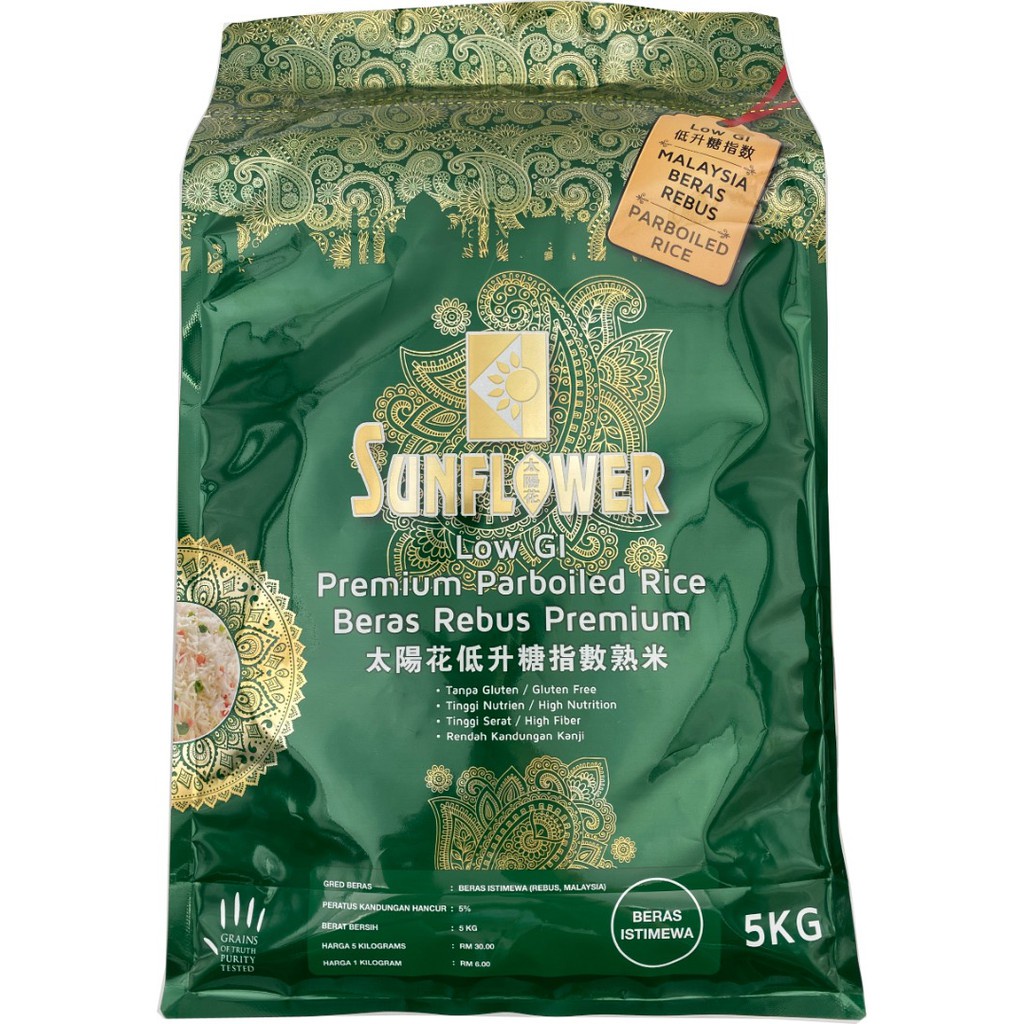 Sunflower Premium Parboiled Rice (5kg) | Shopee Malaysia
