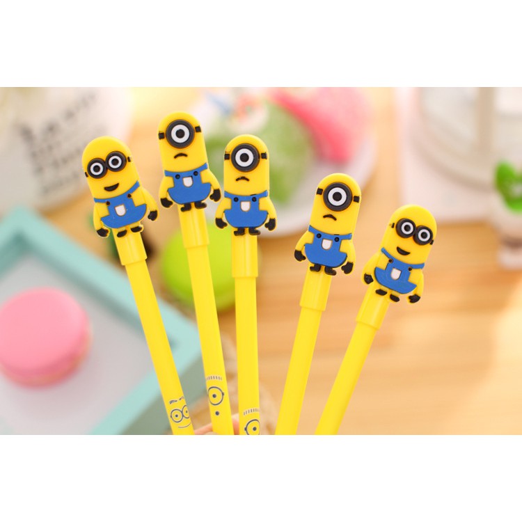 Dassom AS006 Cute Minion Pen Cartoon Motif Gel Ballpoint Pen School ...