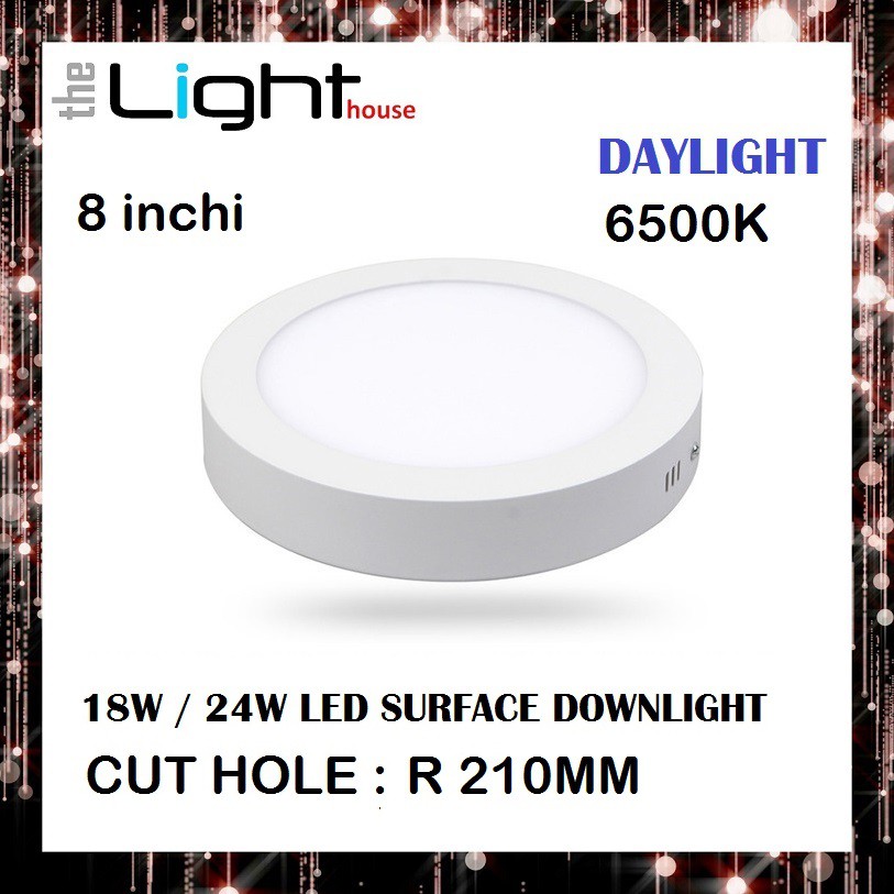 18W / 24W 8 inchi LED Surface Panel Downlight 6500K Daylight / Ceiling ...