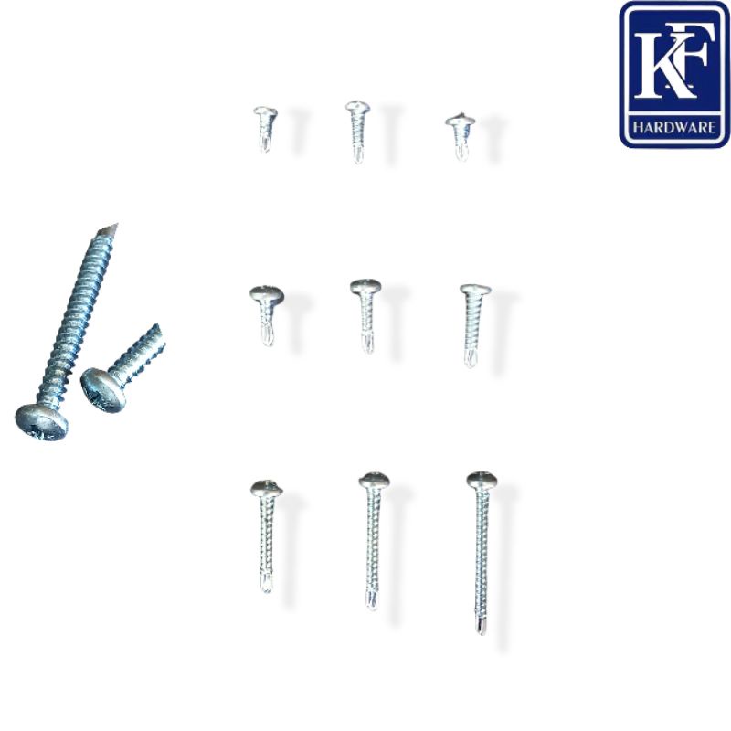 SELF DRILLING SCREW BESI PAN HEAD / ROUND HEAD / KEPALA BULAT 1 PACK 50 ...