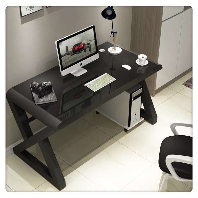 INS STYLE Tempered Glass Computer Desk | Writing Desk | Gaming Table ...