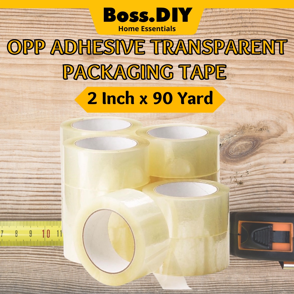 OPP Adhesive Transparent Packaging Tape 48mm x 80m ( 2 Inch x 90 Yard ...