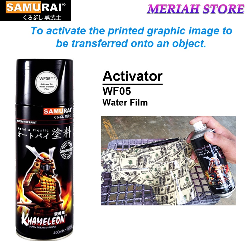 Samurai WF05 Water Film Activator Aerosol Spray Paint 400ml | Shopee ...
