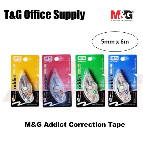 M&G Addict Correction Tape (5mm x 6m) | Pita Pembetulan | Shopee Malaysia