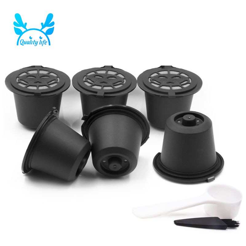 6 Reusable Nespresso Capsules Refillable Coffee Capsule Filter | Shopee ...