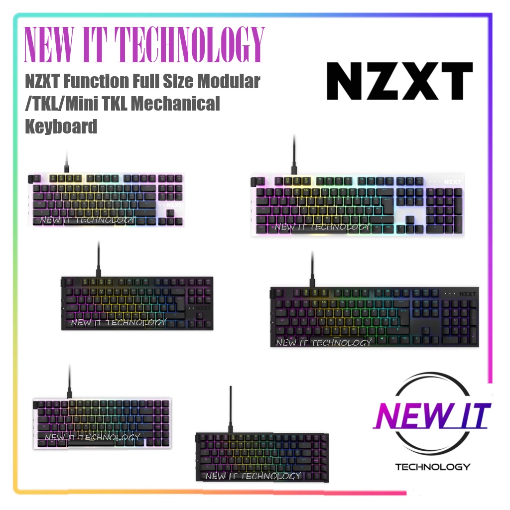NZXT Function 2 Modular RGB Mechanical Gaming Wired Keyboard [ Full ...