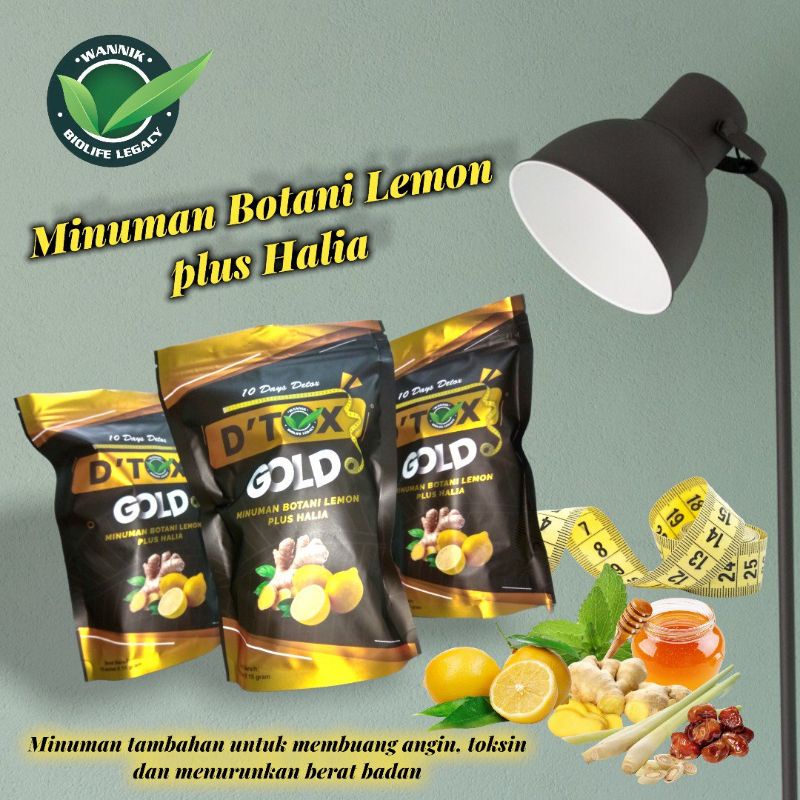🔥 READY STOCK 🔥 D'TOX GOLD LEMON PLUS HALIA MEMBUANG ANGIN DAN TOKSIN ...
