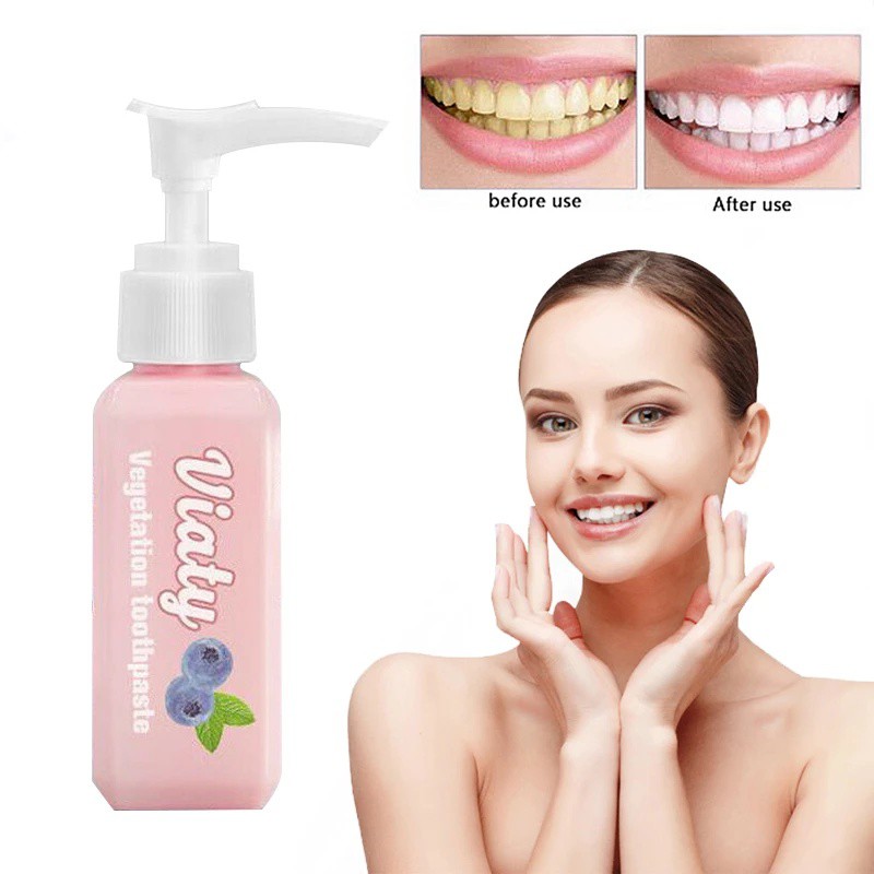 Pressing Natural Blueberry Baking Soda Toothpaste Teeth Whitening Tooth ...