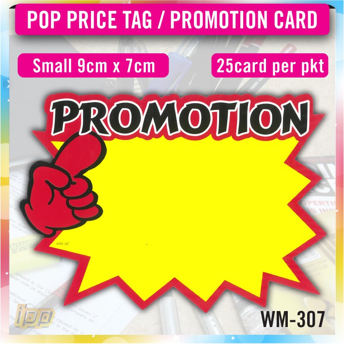 POP Price Tag Promotion Cards / Thumbs Up Pop Price Tags / Jualan Tag ...