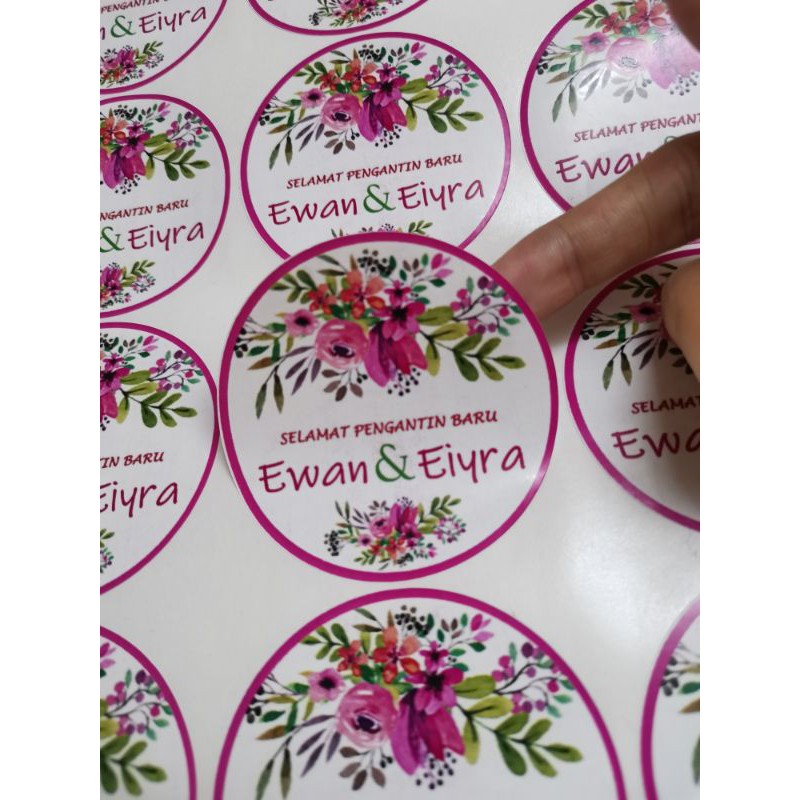 (6CM) Sticker Goodies & Doorgift/Produk - Bulat / PETAK 23 PCS | Shopee ...