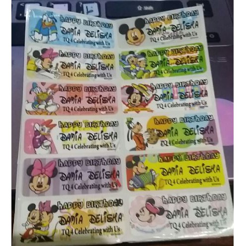 Sticker Nama Kartun Kaler 4618 | Shopee Malaysia