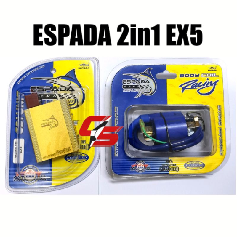 EX5 ESPADA Racing CDI (Adjustable)+ Spark Plug Espada + APIDO Plug Coil EX5 DREAM WAVE100 ...