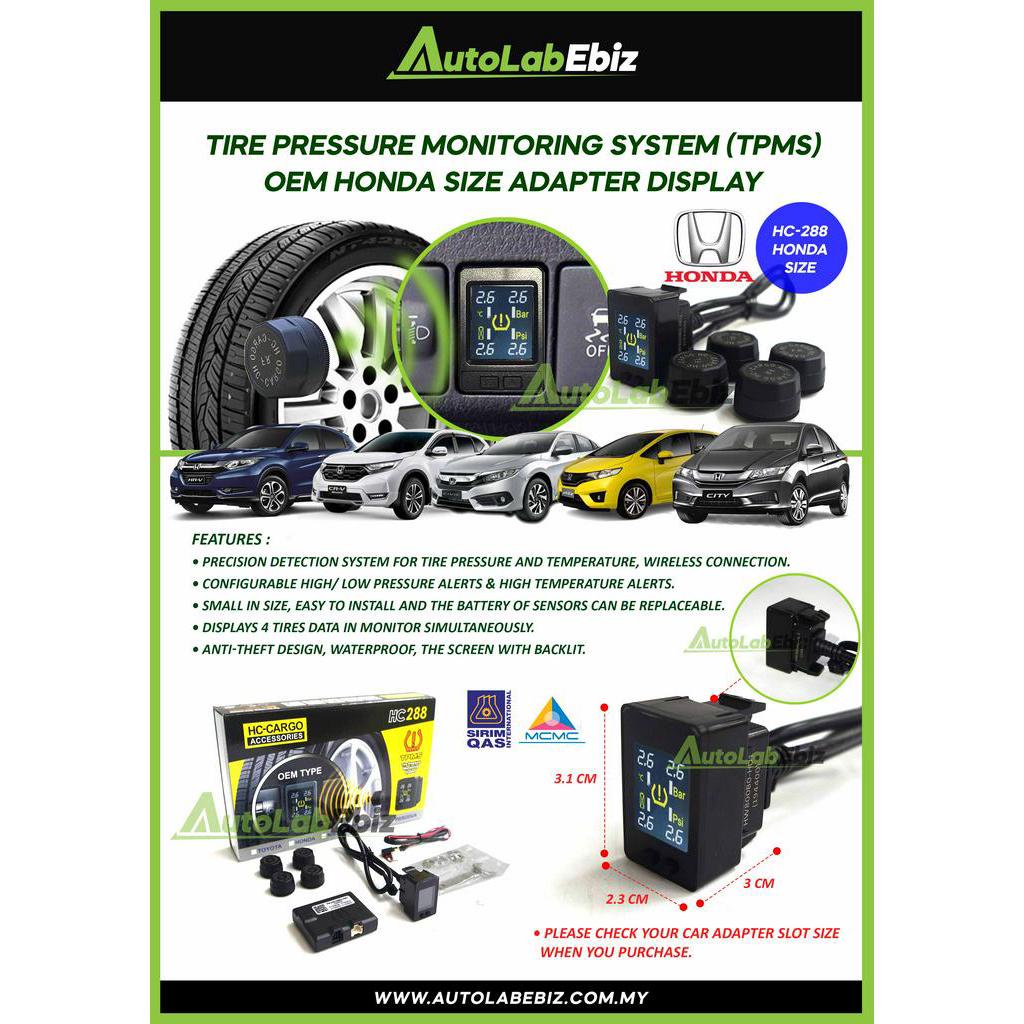 TPMS OEM Honda Size Adapter Display Tire Pressure Monitoring System ...
