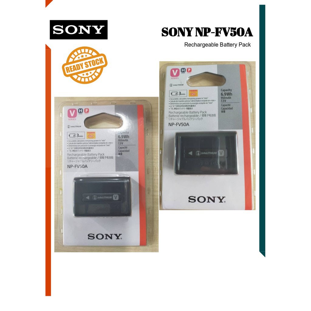 (READY STOCK) SONY NP-FV50A V-series Rechargeable Battery Pack | Shopee Malaysia