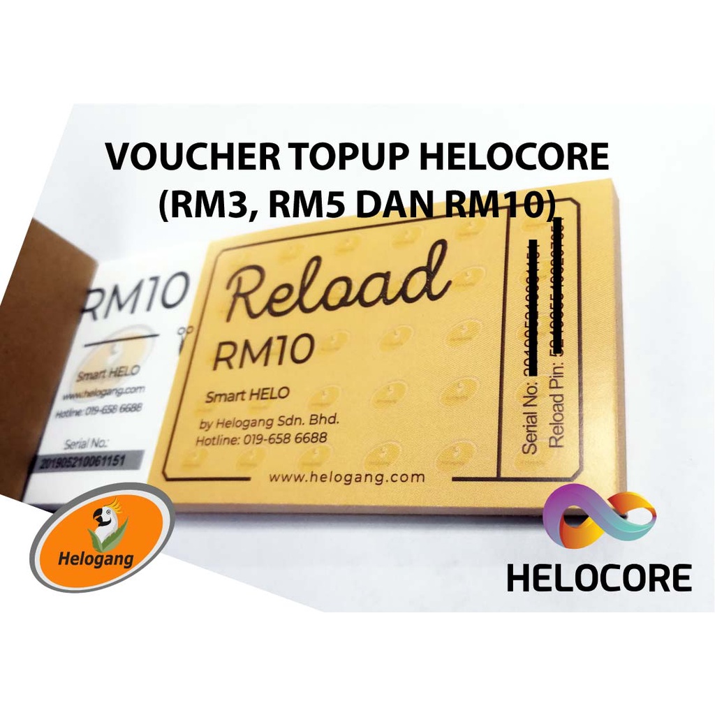 Topup Voucher Helocore - (RM3, RM5 & RM10) [Ready Stock] - HQ Helogang ...