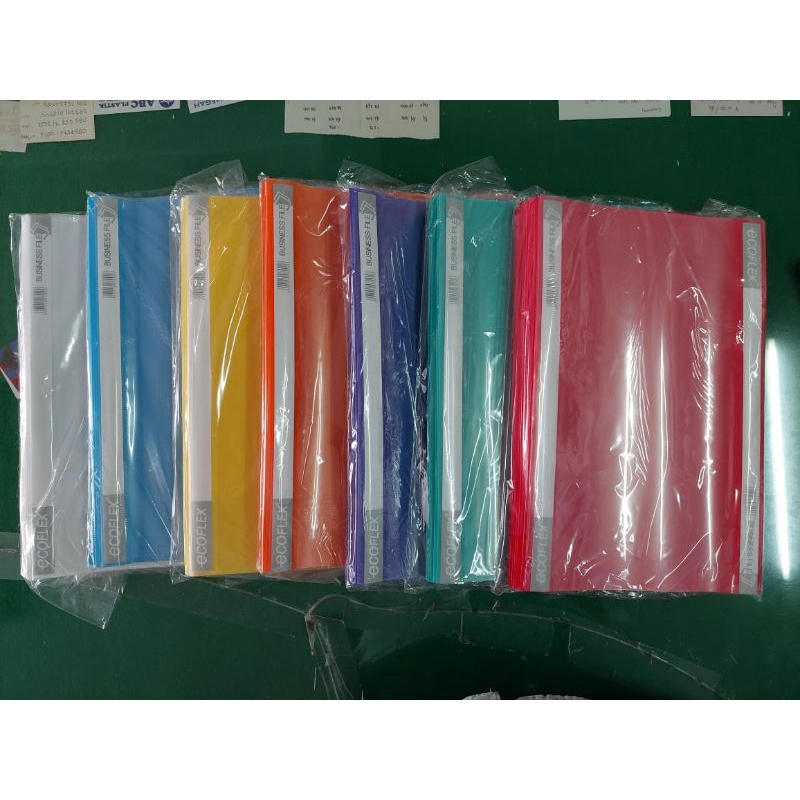 [1 PACK CONTAINS 12] BUSINESS FILE F4 ECOFLEX COLOR / BUSINESS MAP ...