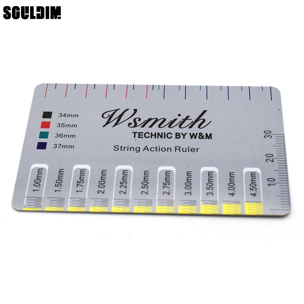 Guitar String Action Gauge String Pitch Ruler Card Luthier Tool ...