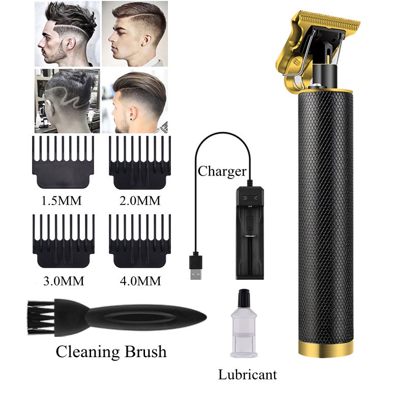 Barber Hair Trimmer Cordless Chargeable Haircut Clipper Shaver Men ...