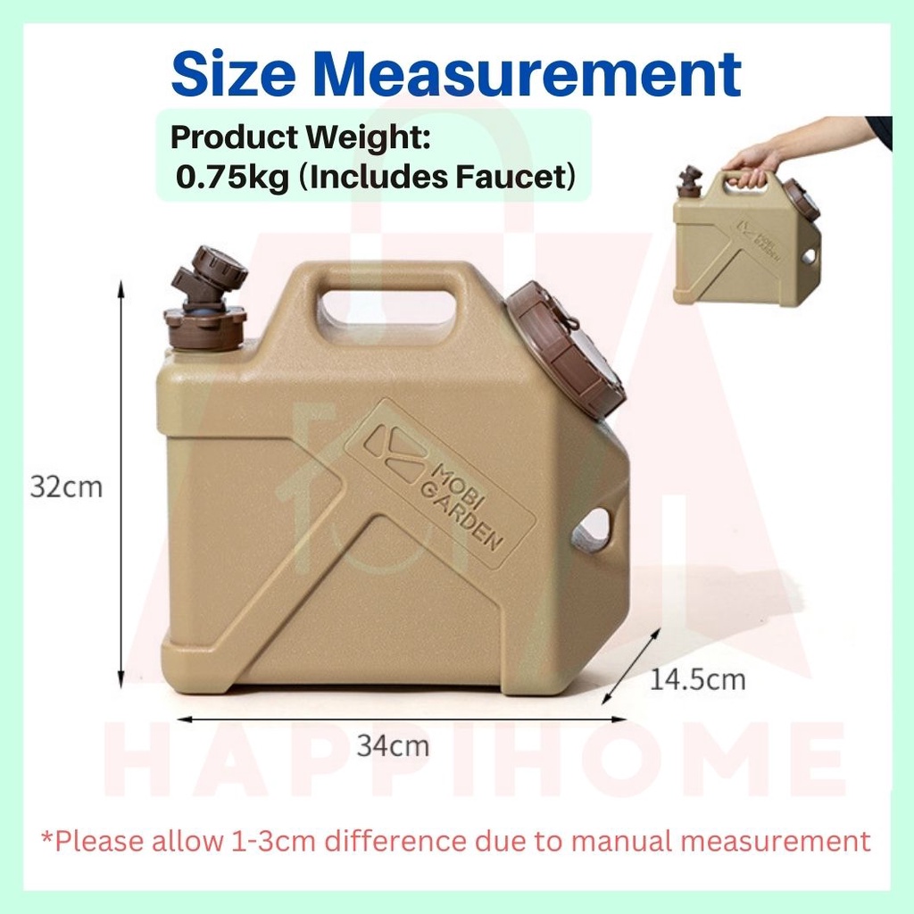 Food Grade Mobi Garden 10L Camping Portable Water Tank Container ...