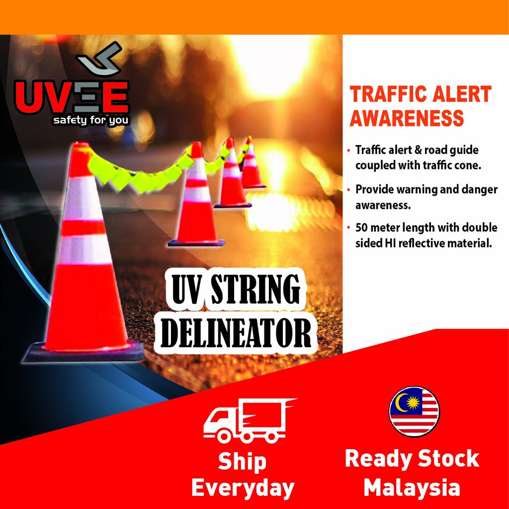 ROAD SAFETY -reflective STRING DELINEATOR- Tali pemantul cahaya ...