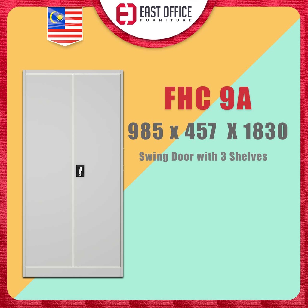 🇲🇾【READY STOCK】HEAVY DUTY Office Cabinet Steel Cabinet with Swing Door ...