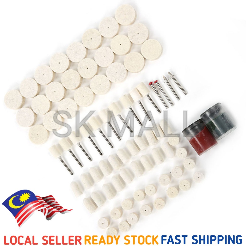 78Pcs Wool Polishing Kit Wool Felt Polishing Pad & Wheel / Abrasive ...