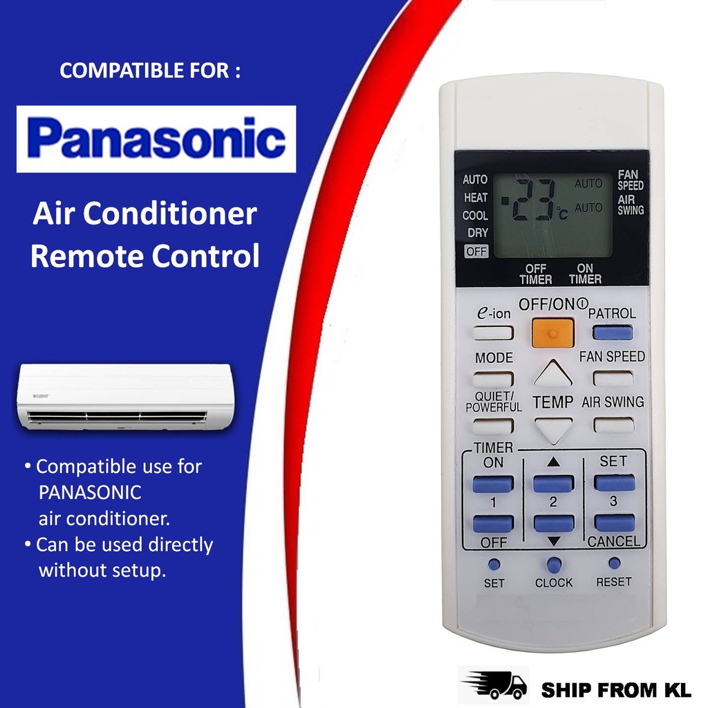 [ PANASONIC ] Replacement for Pana-sonic Aircond Remote Control e-ion ...