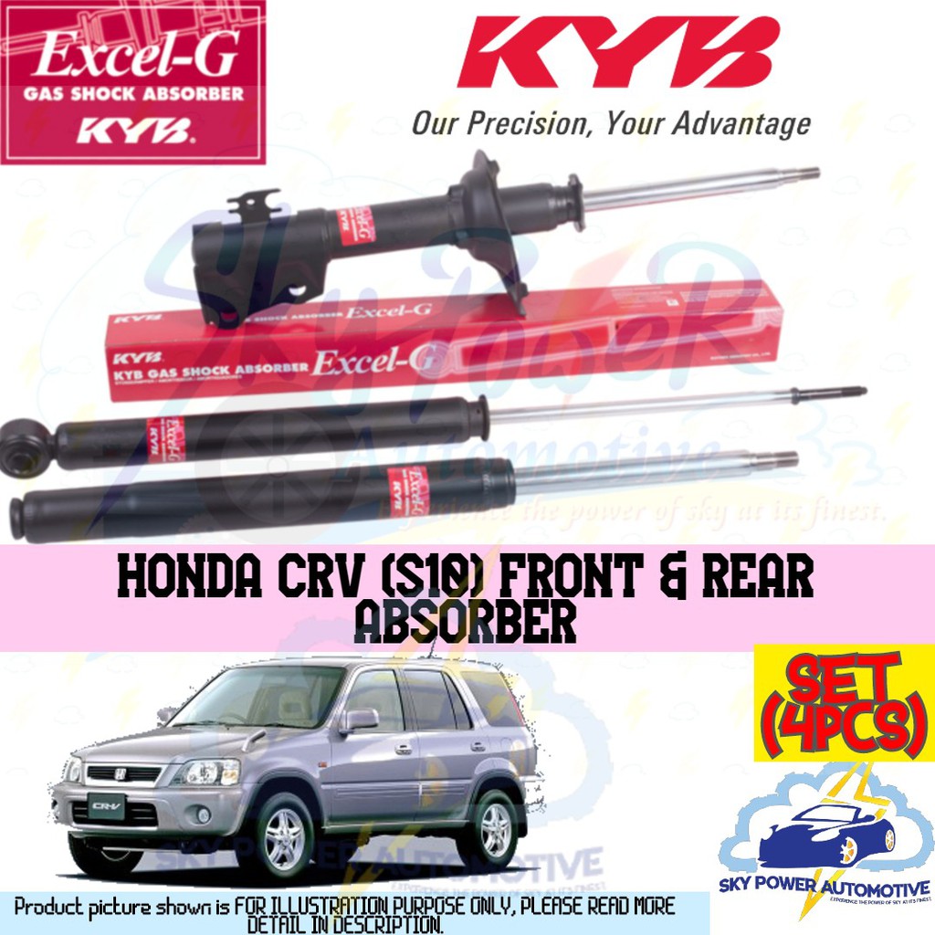HONDA CRV (S10) KAYABA (KYB) EXCEL-G GAS SHOCK ABSORBER (FRONT 2PCS + REAR 2PCS = SET 4PCS ...
