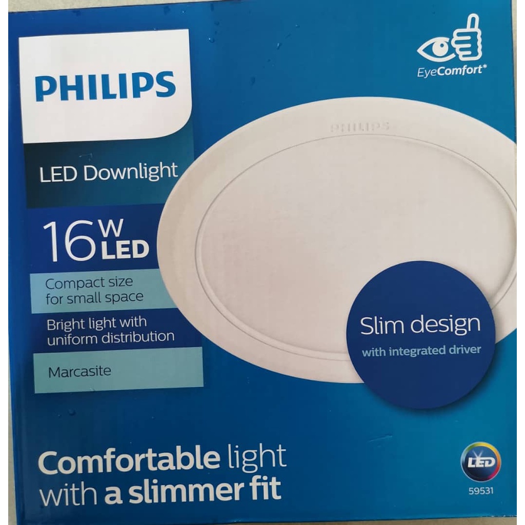 PHILIPS 59531 16W ROUND MARCASITE LED SLIM DOWNLIGHT 16W/ | Shopee Malaysia