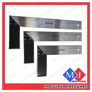 HITMAX Steel Carpenter Square Scale Ruler Try Square Pembaris Besi L ...