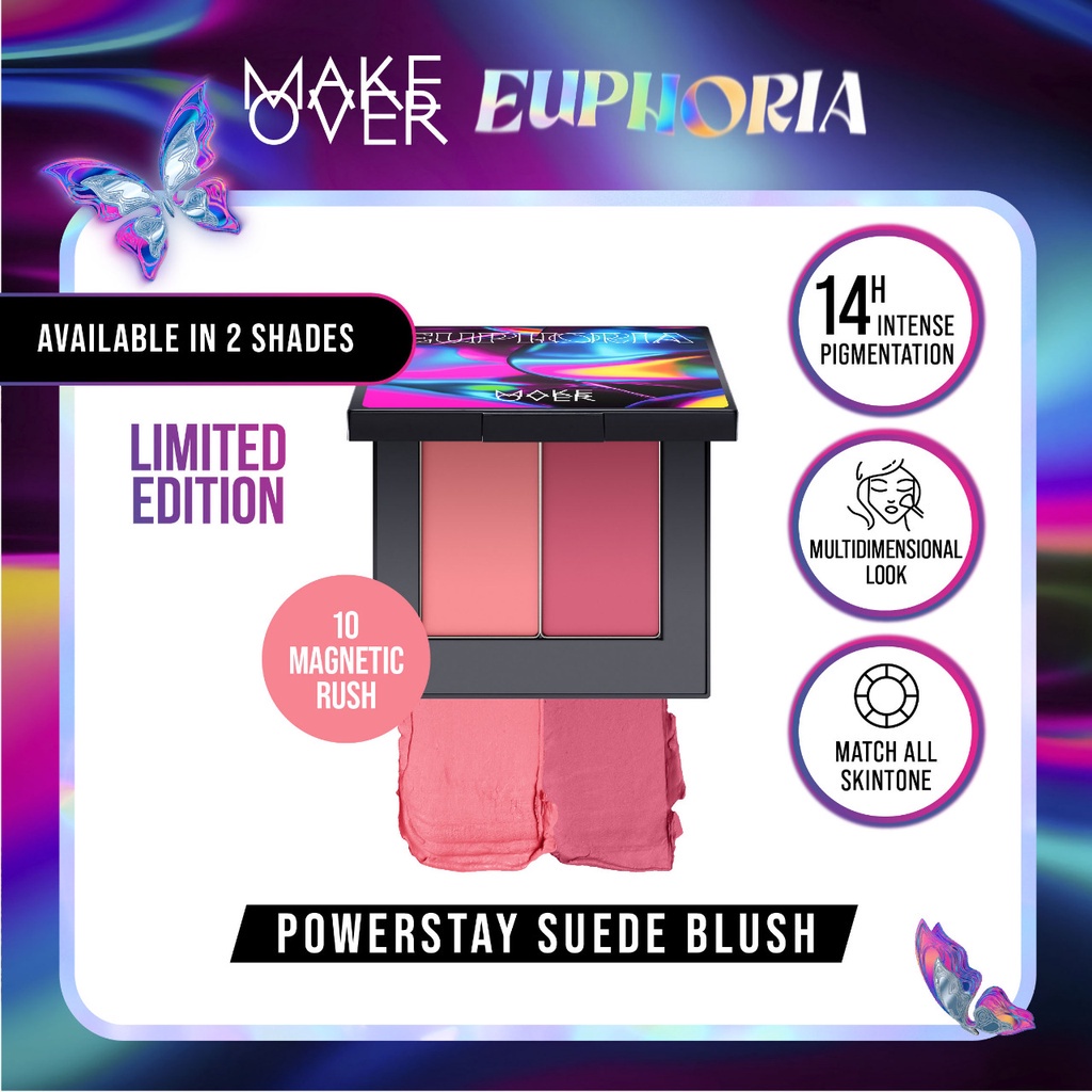 [NEW Limited Edition] make over Powerstay Suede blush - Euphoria ...