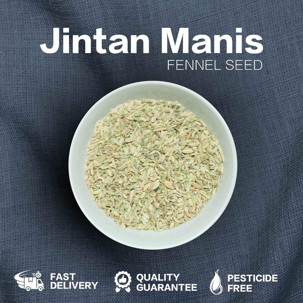 (HARGA BORONG) JINTAN MANIS / FENNEL SEED 100G/500G (READY STOCK ...