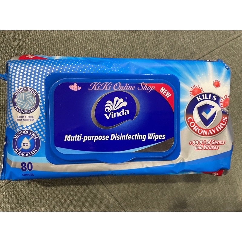 Vinda Multipurpose Disinfectant Wet Wipes/Tissue (80s/pack) | Shopee ...