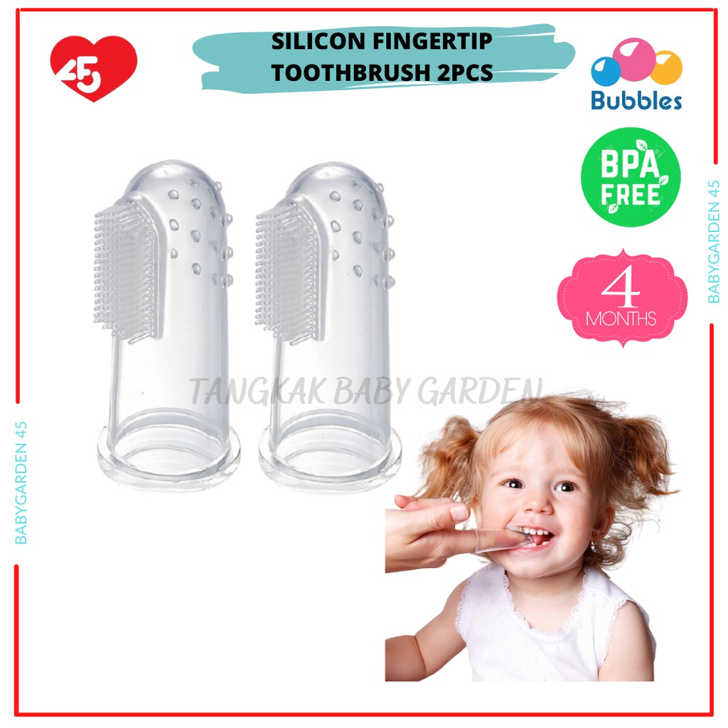 Bubbles Baby Soft Silicone Finger Toothbrush Teeth Tooth Tongue ...