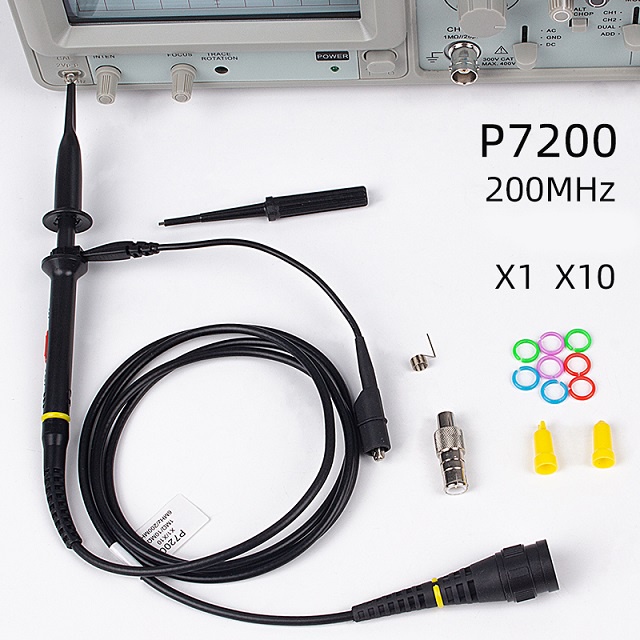 Safety BNC Oscilloscope Probe X1/X10 P7300 200Mhz 300MHz Oscilloscope ...