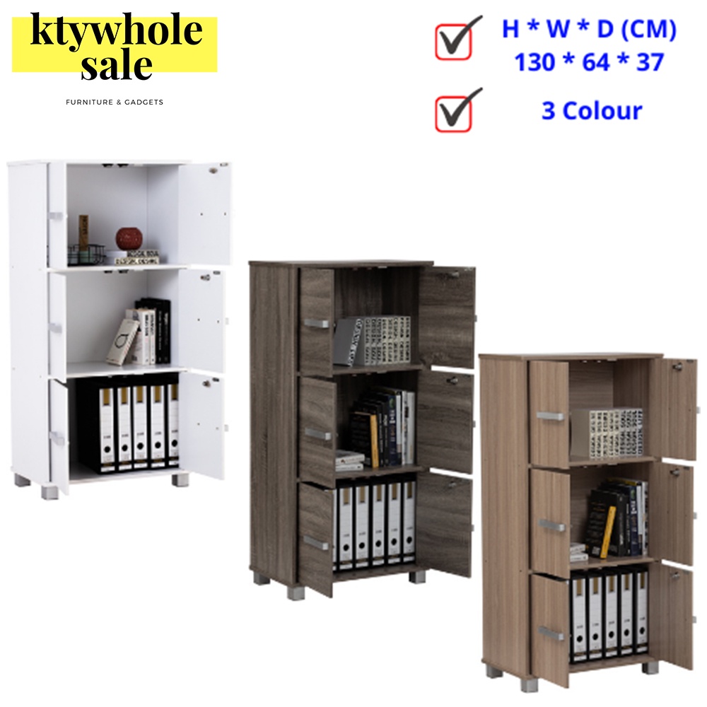KTY NAOMI Filing Cabinet Storage Cabinet with Lock 3 Tier Locker ...