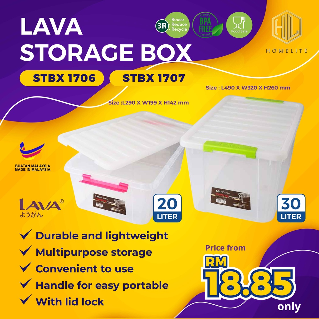 HOMELITE | LAVA STORAGE BOX / KOTAK SIMPANAN / 储物盒 / HOME / TOY ...