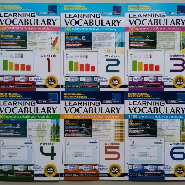 SINGAPORE SAP LEARNING VOCABULARY WORKBOOK 1 to 6 6 BOOKS | Shopee Malaysia