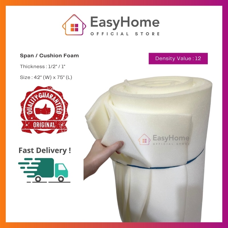 Beige Span 1/2" & 1" Multipurpose Upholstery Sponge Foam Span For ...