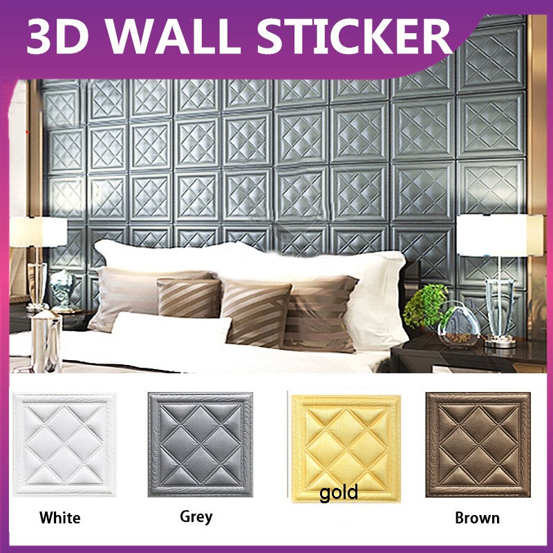 10mm 3D Wallpaper Thick Brick Pattern Wallpaper Wall Stickers Decor ...