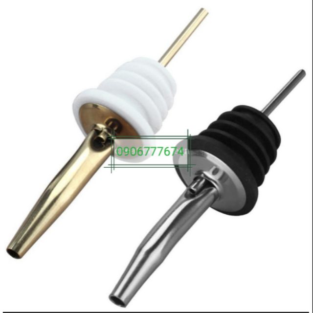 Combo of 2 white and yellow stainless steel wine pouring spouts ...