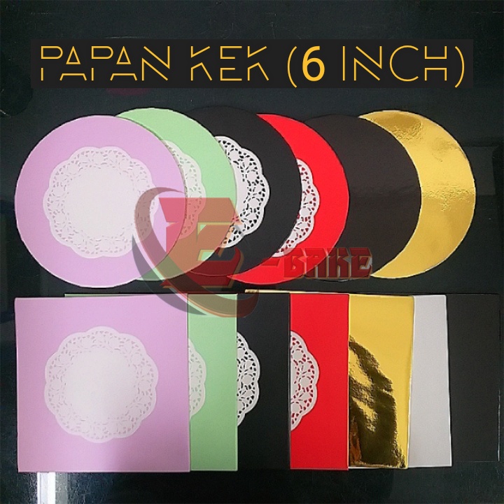 6 INCI PAPAN KEK | 6 INCH BOARD CAKE | ROUND | SQUARE | Shopee Malaysia