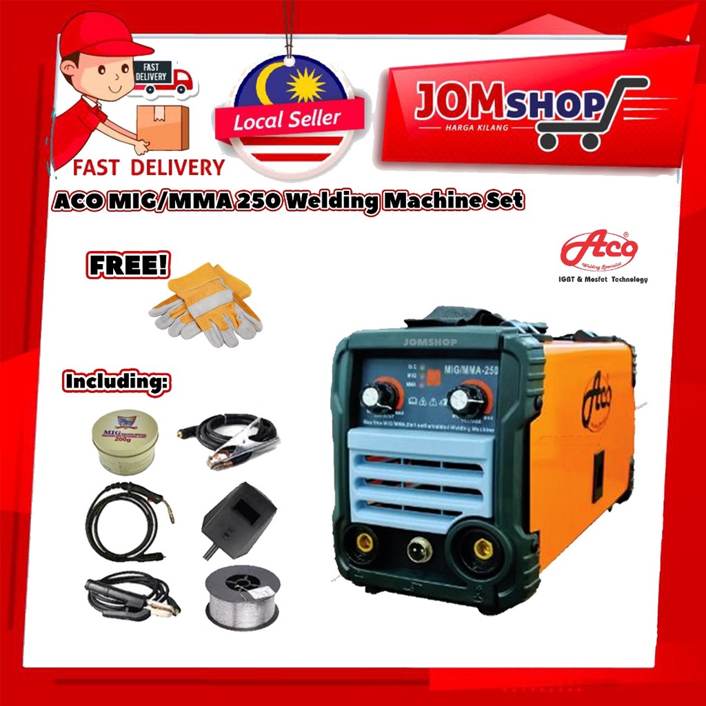 DOUBLE PROTECTION COVER New type ACO MIG 250 2 in 1 Gas-less MIG ...