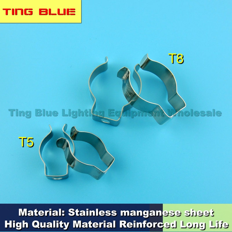 (50 Pcs) Metal U-Shaped Clip Fixing T5/T8 Tube LED Fluorescent Steel ...