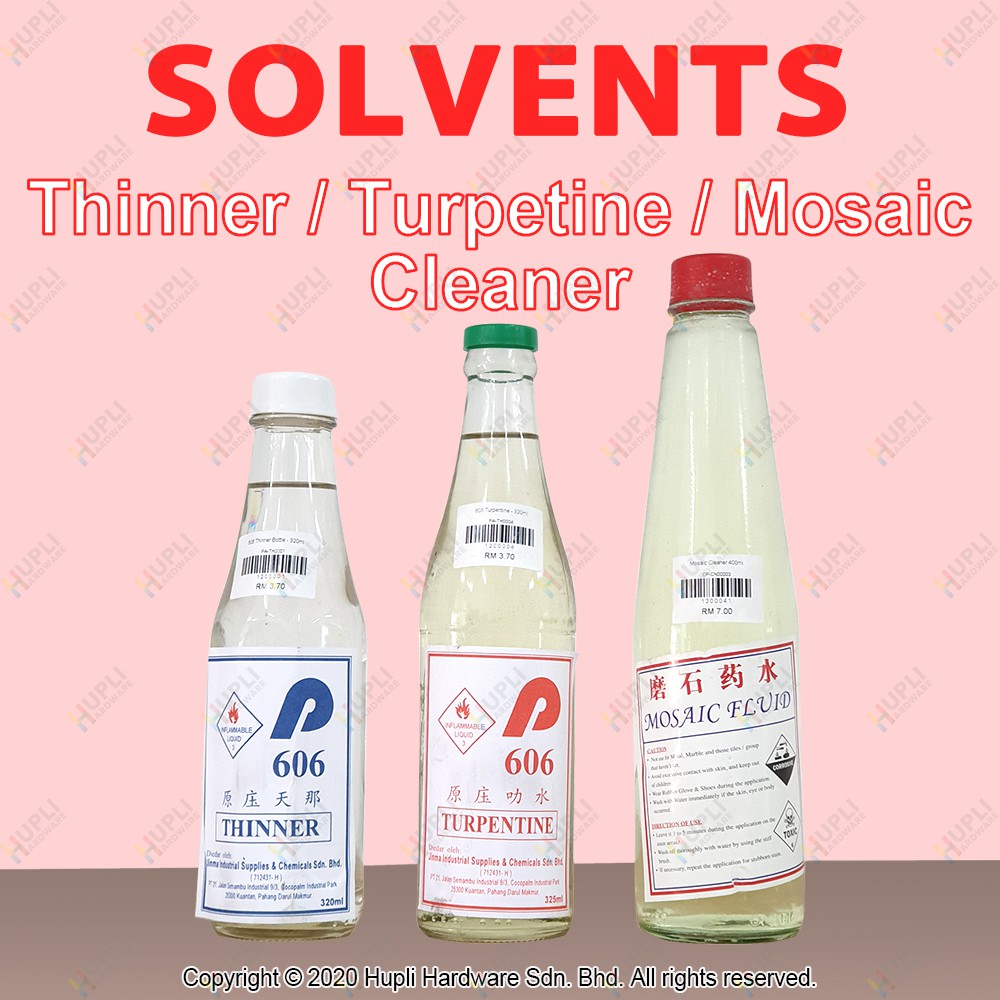 Thinner 606 320ml Turpentine 606 325ml for Paint Thinning / Mosaic ...