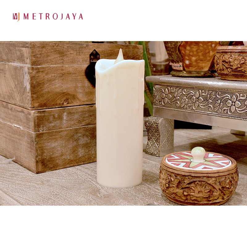 Living Quarters LED Candle White 22cm | Shopee Malaysia