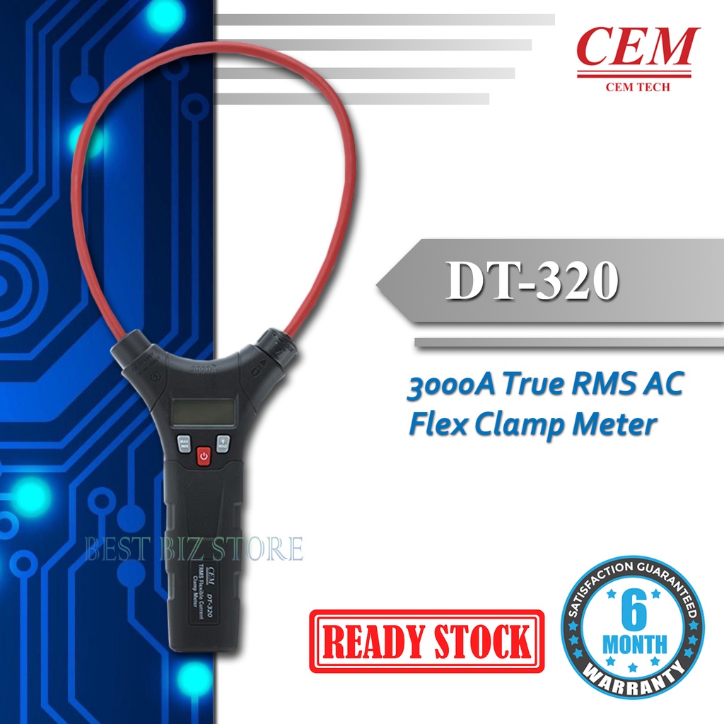 CEM DT-320 3000A True RMS AC Flex Clamp Meter | Shopee Malaysia