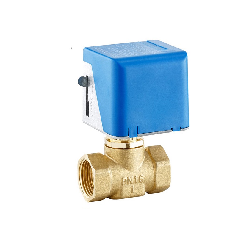 1"Motorized Electric Brass Globe Valves 2 Wire AC220V Two Way Stop Shut ...